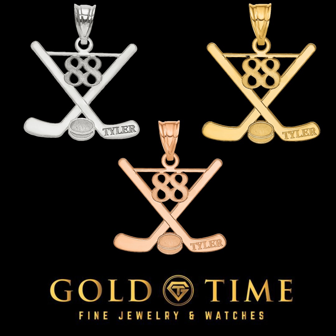 Personalized Laser Polished Name and Number Hockey Puck and Crisscross ...