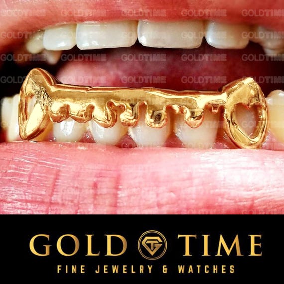 Custom Gold Teeth Designs DESIGN YOUR GOLD GRILLZ DQ1006 – Gold