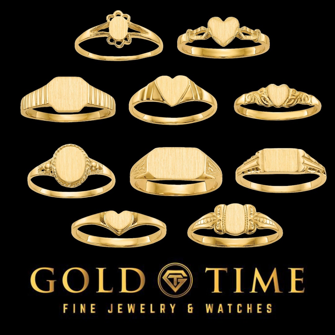 Engravable Initial Children's Ring Baby Toddler Personalized Signet ...