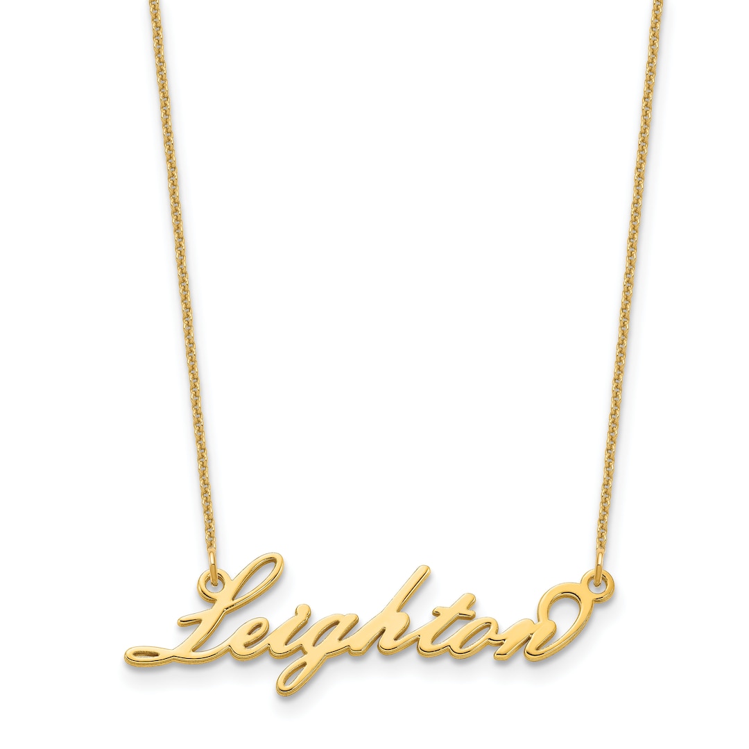 Personalized Cursive Script Embassy Font Nameplate or Necklace - Etsy