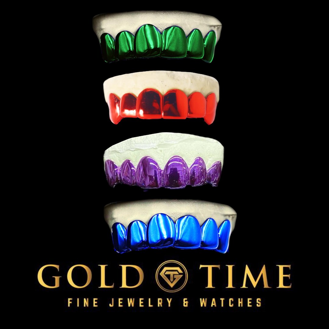 6 Piece Custom Electric Chroma Grillz - Handmade, Personalized Colors ...