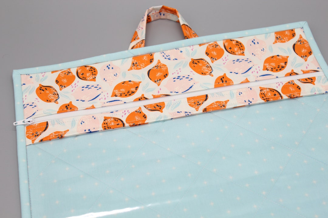 Large Vinyl Project Bag With Handle - Summer's End - 14" Quilted - Etsy