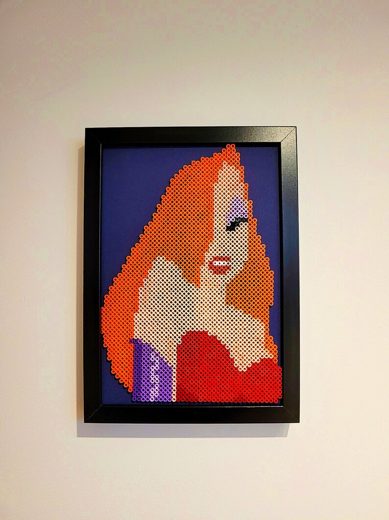 Jessica Rabbit Pixel Art Portrait Perler Perles de - Etsy France