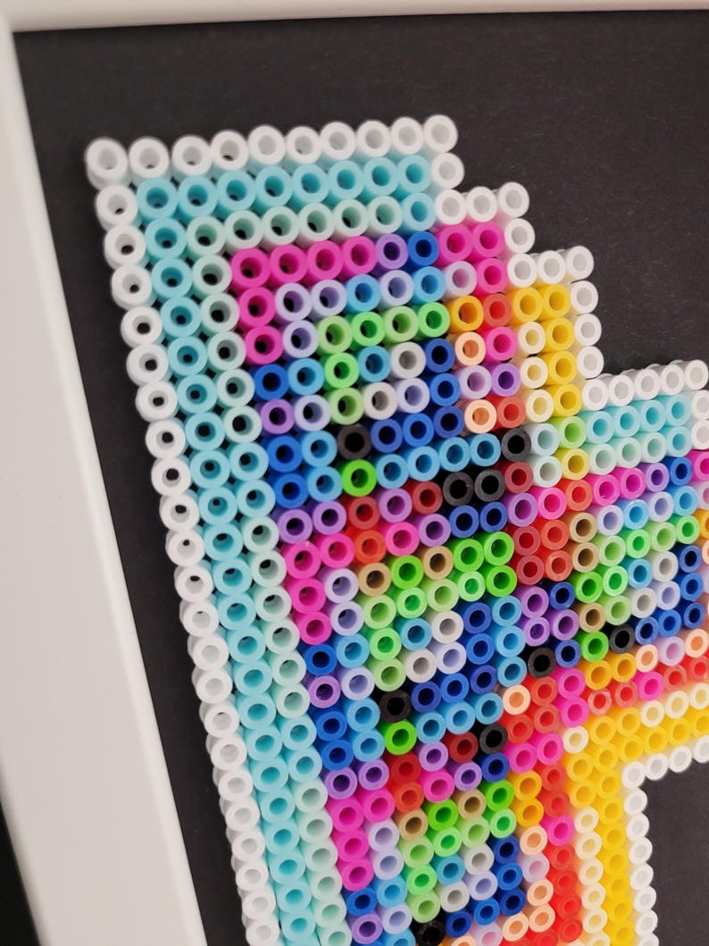 Tetris Glitch Pixel Art | Gamer Gift | Perler Bead Art | Geek Art ...