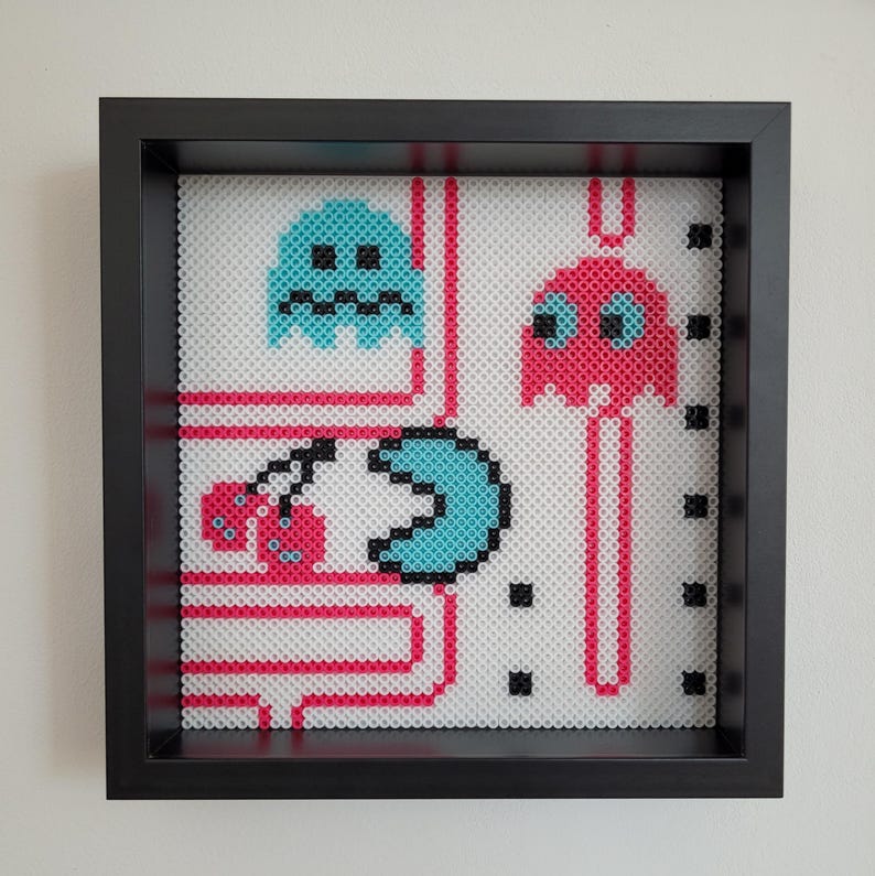 Pac-man Fuse Bead Pixel Art | Nintendo Art | Gamer Gift | Perler Beads ...