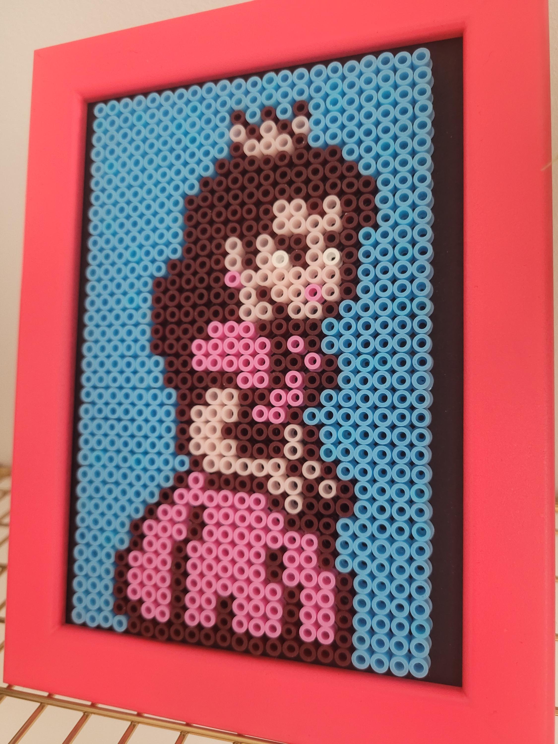 Princess Peach Pixel Art | Gamer Gift | Perler Bead Art | Geek Art ...