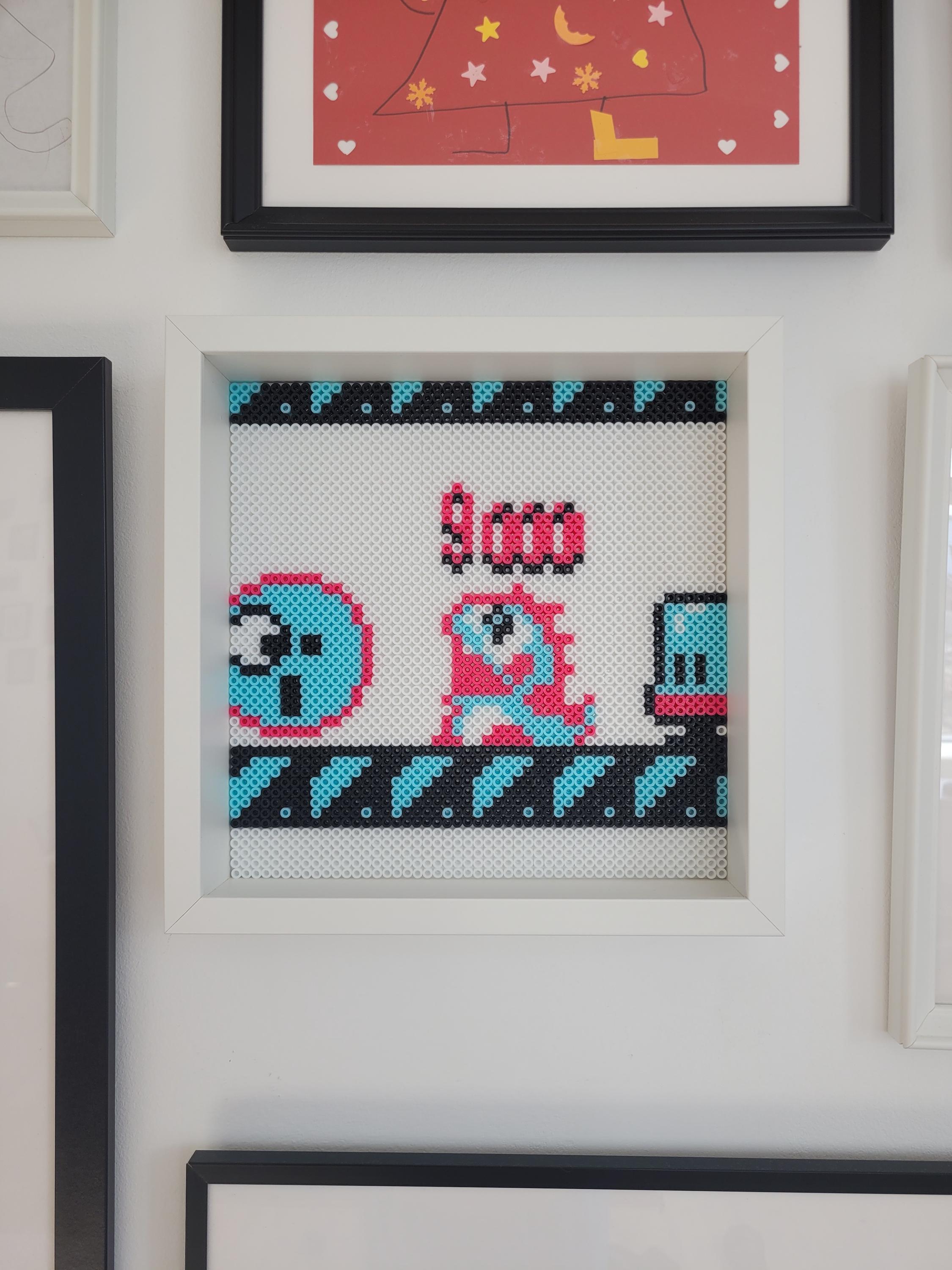Bubble Bobble Fuse Bead Pixel Art | Nintendo Art | Gamer Gift | Perler ...