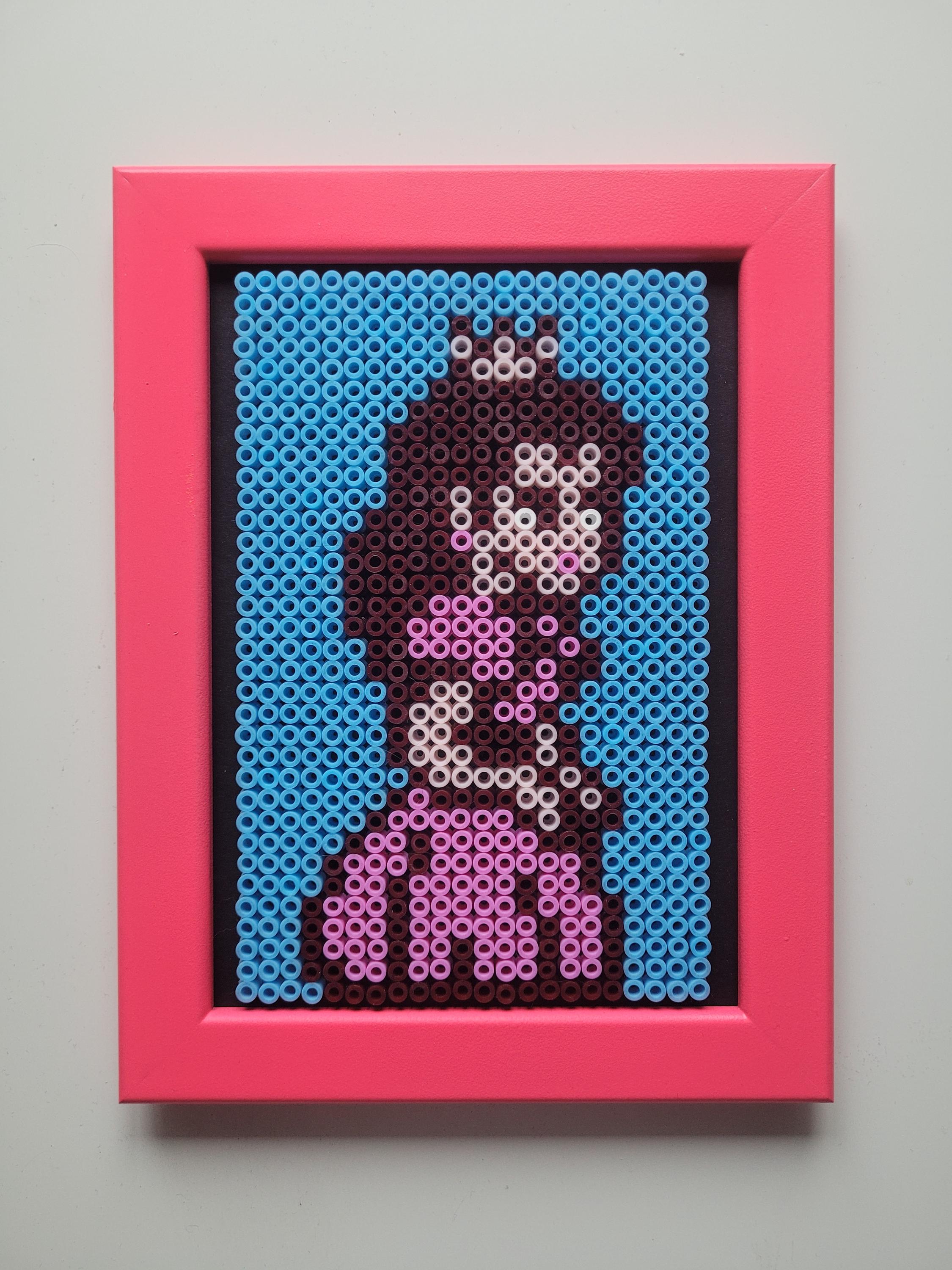 Princess Peach Pixel Art | Gamer Gift | Perler Bead Art | Geek Art ...