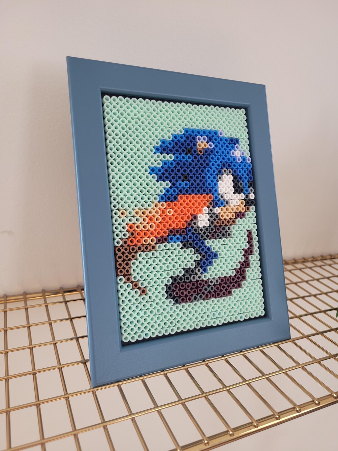 Sonic the Hedgehog Pixel Art | Gamer Gift | Perler Bead Art | Geek Art ...