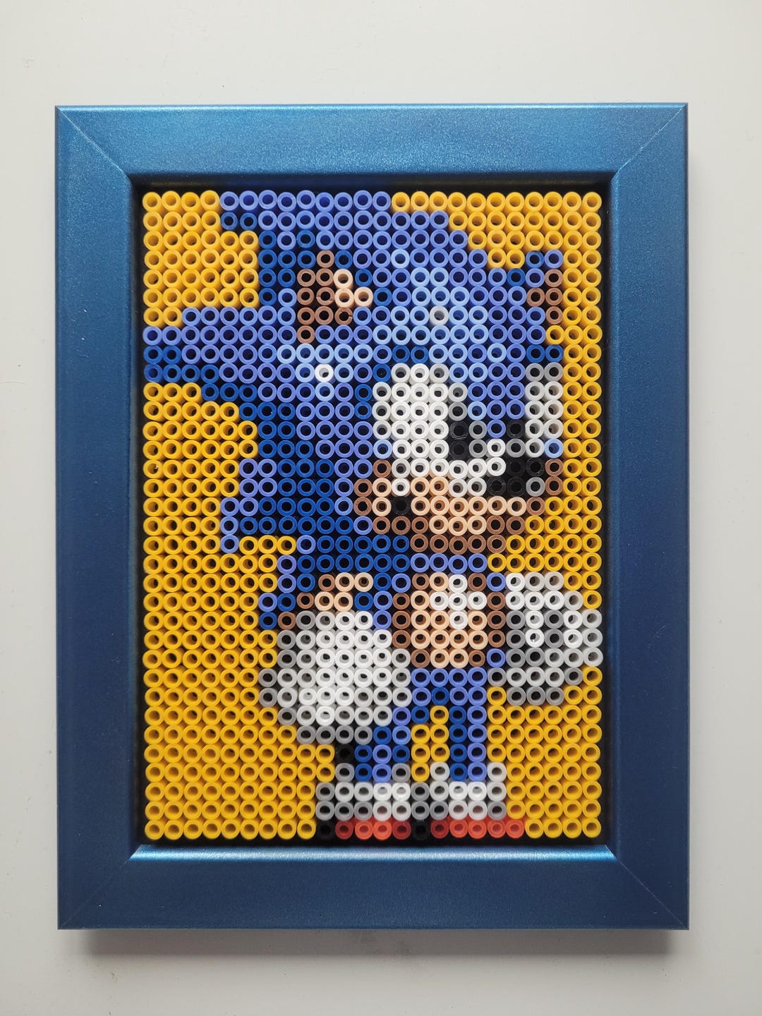 Sonic the Hedgehog Pixel Art | Gamer Gift | Perler Bead Art | Geek Art ...