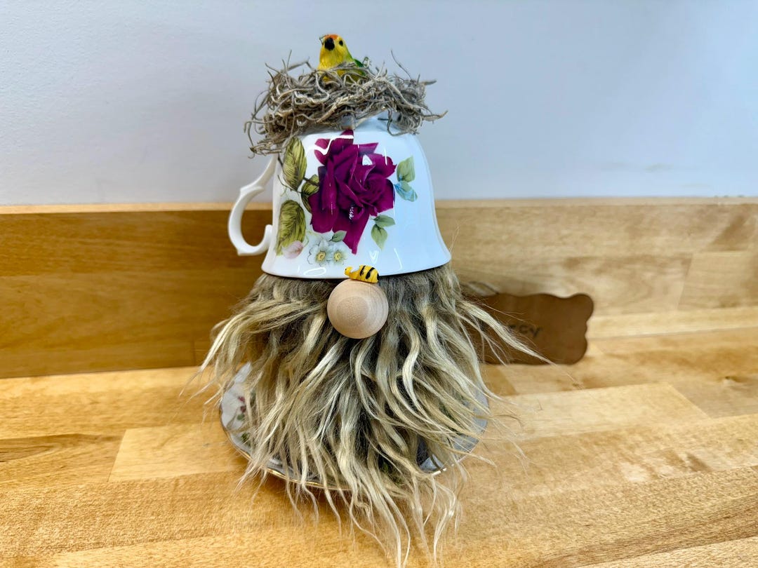Vintage Tea Cup Gnome "percy" - Etsy