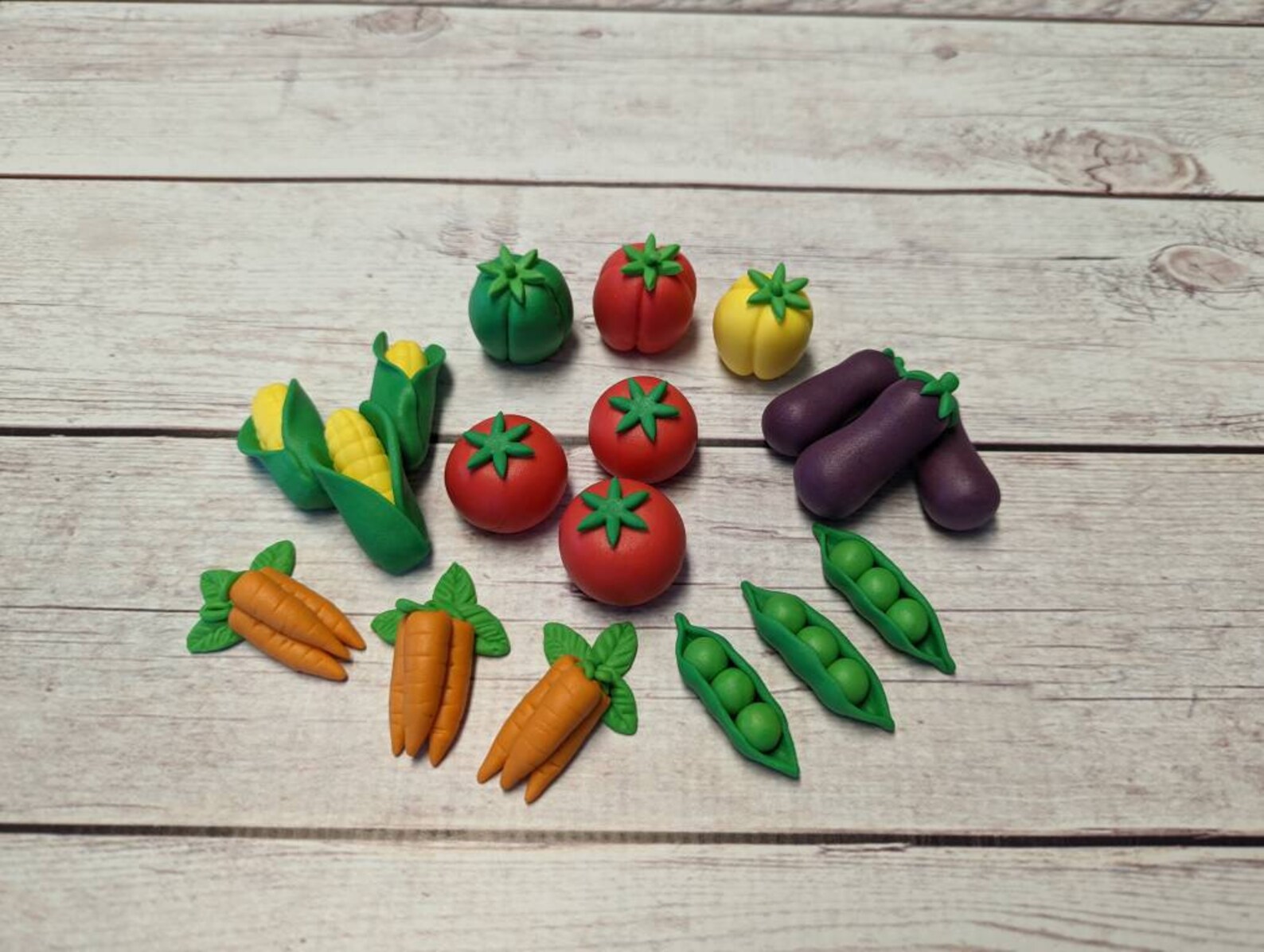 Vegetable Cake Topper - Veggie Cupcake Toppers - Garden Party - Fondant ...