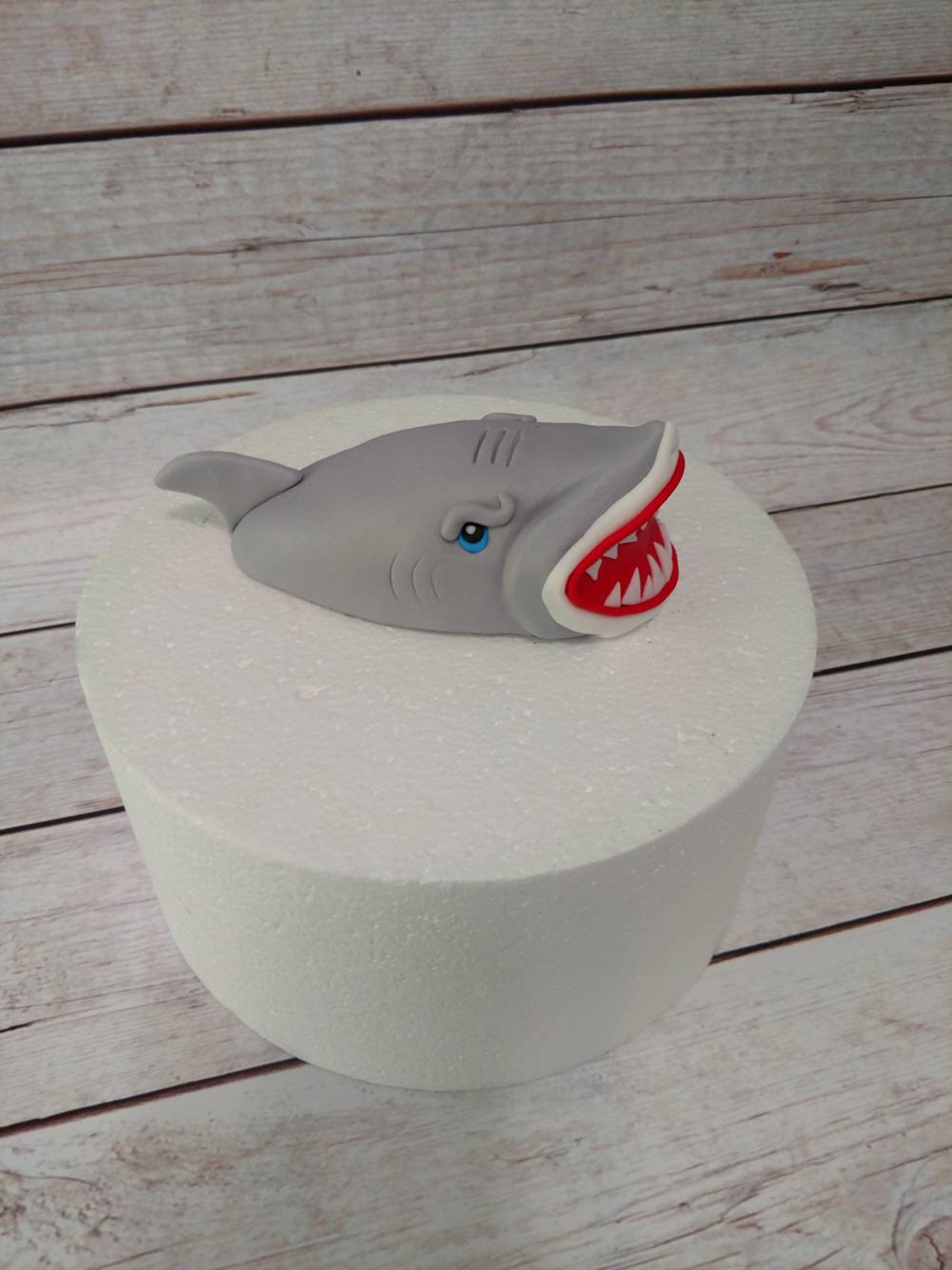 Fondant Shark Cake Topper - Fondant Shark Head - Fondant Shark - Etsy