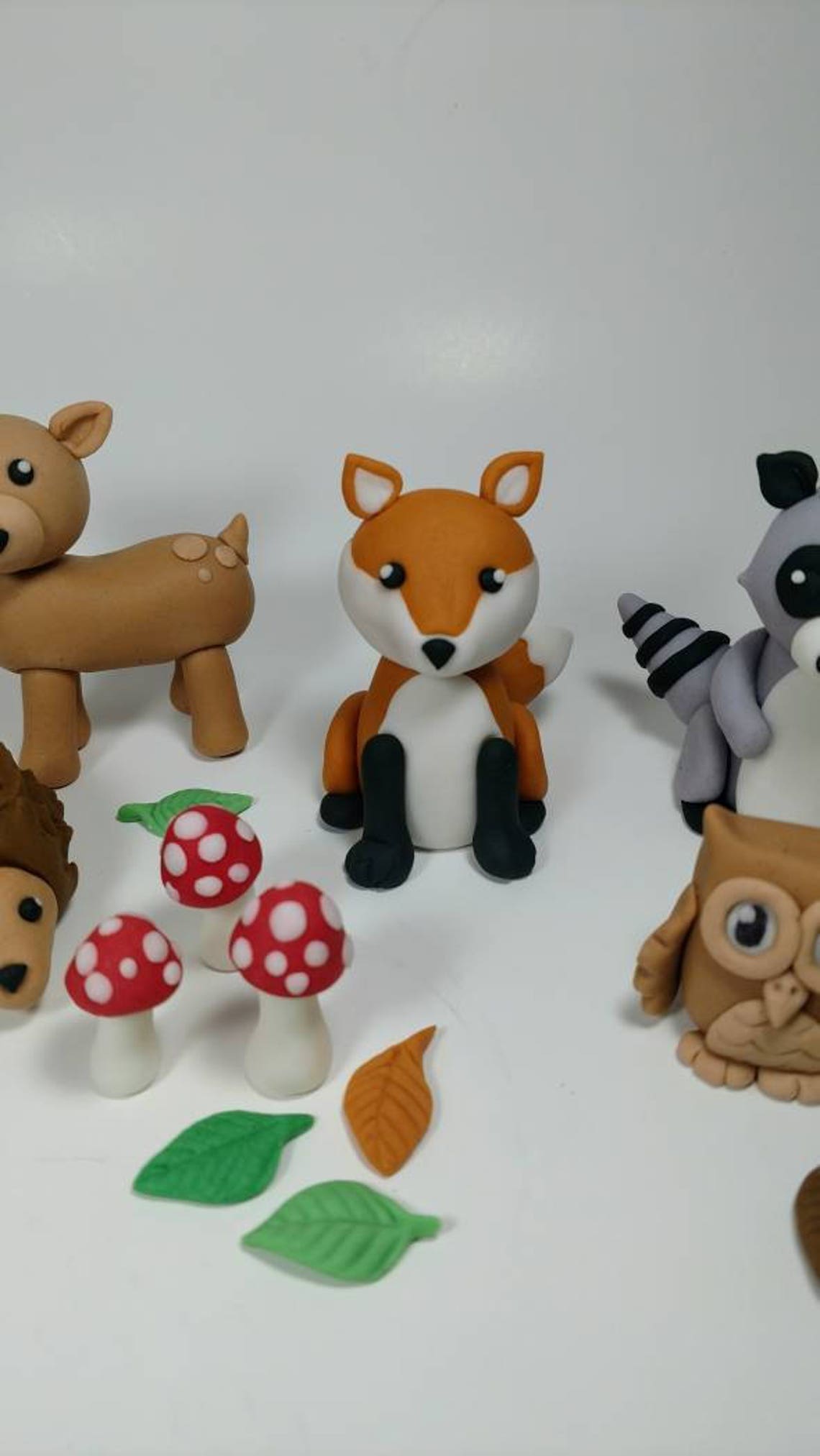 Fondant Woodland Cake Toppers Fondant Animals Woodland | Etsy