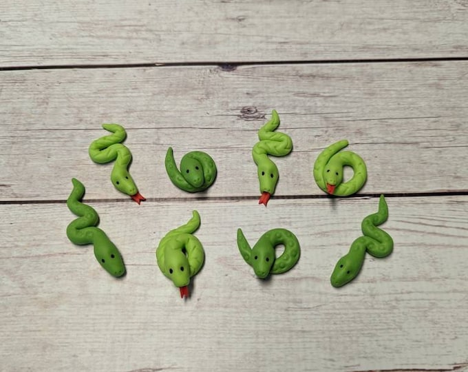 Fondant Snakes Snake Cupcake Toppers Jungle Fondant - Etsy