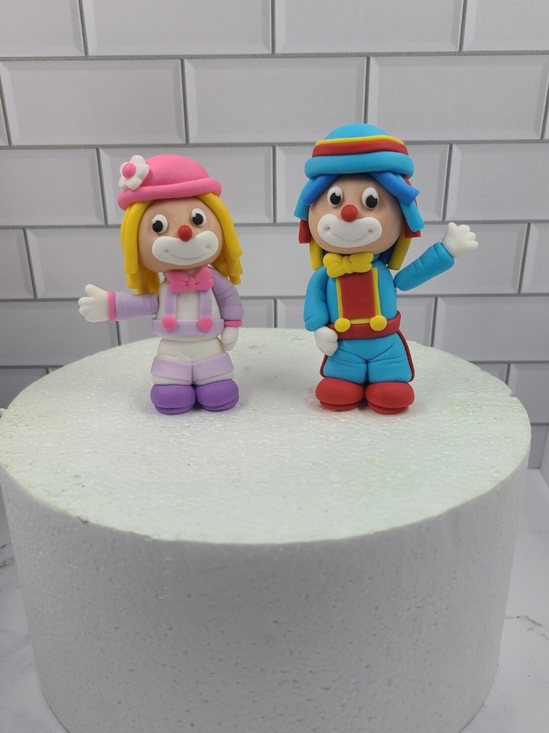 Fondant Clowns - Clown Cake Toppers - Circus Fondant - Circus Party ...