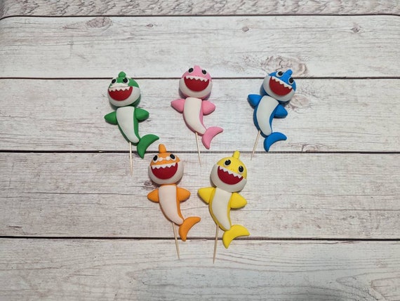 Fondant Shark Cake Toppers Fondant Sharks Baby Birthday - Etsy