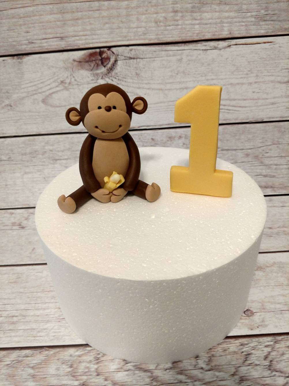 Fondant Baby Monkey and Banana Cake Toppers Fondant Monkey - Etsy