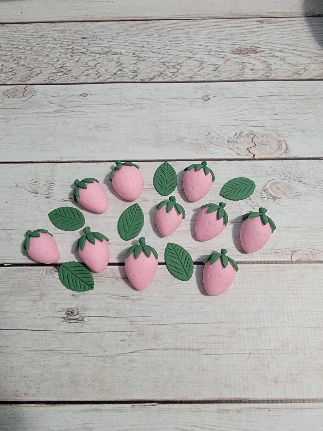 Fondant Pastel Strawberry Cupcake Toppers - Fondant Strawberries ...