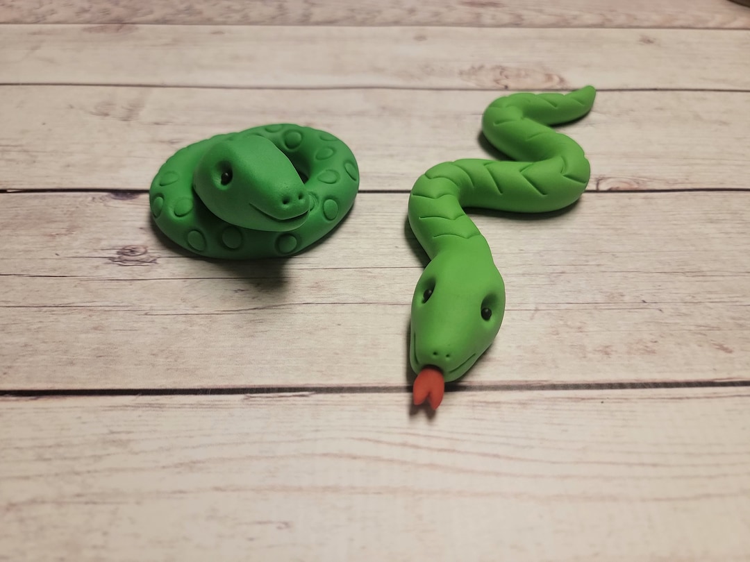 Fondant Snake Cake Toppers | Jungle Fondant | Safari Fondant | Snake ...