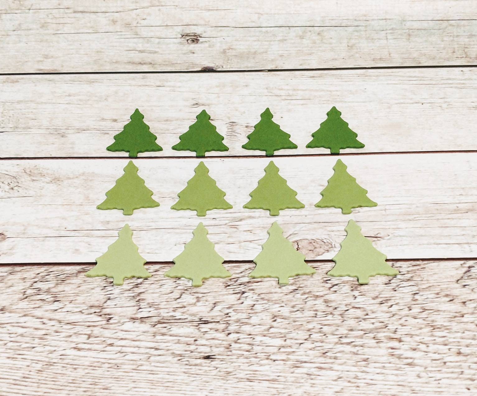 Fondant Ombre Tree Cupcake Toppers Fondant Trees Fondant - Etsy