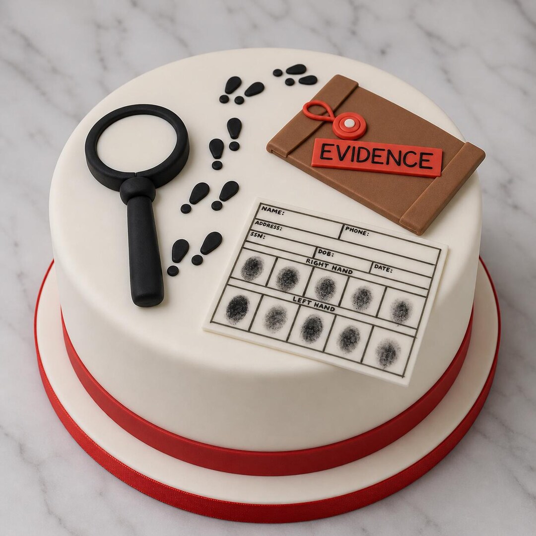 Fondant Detective Cake Toppers - Fondant Crime Scene - Fondant Escape ...
