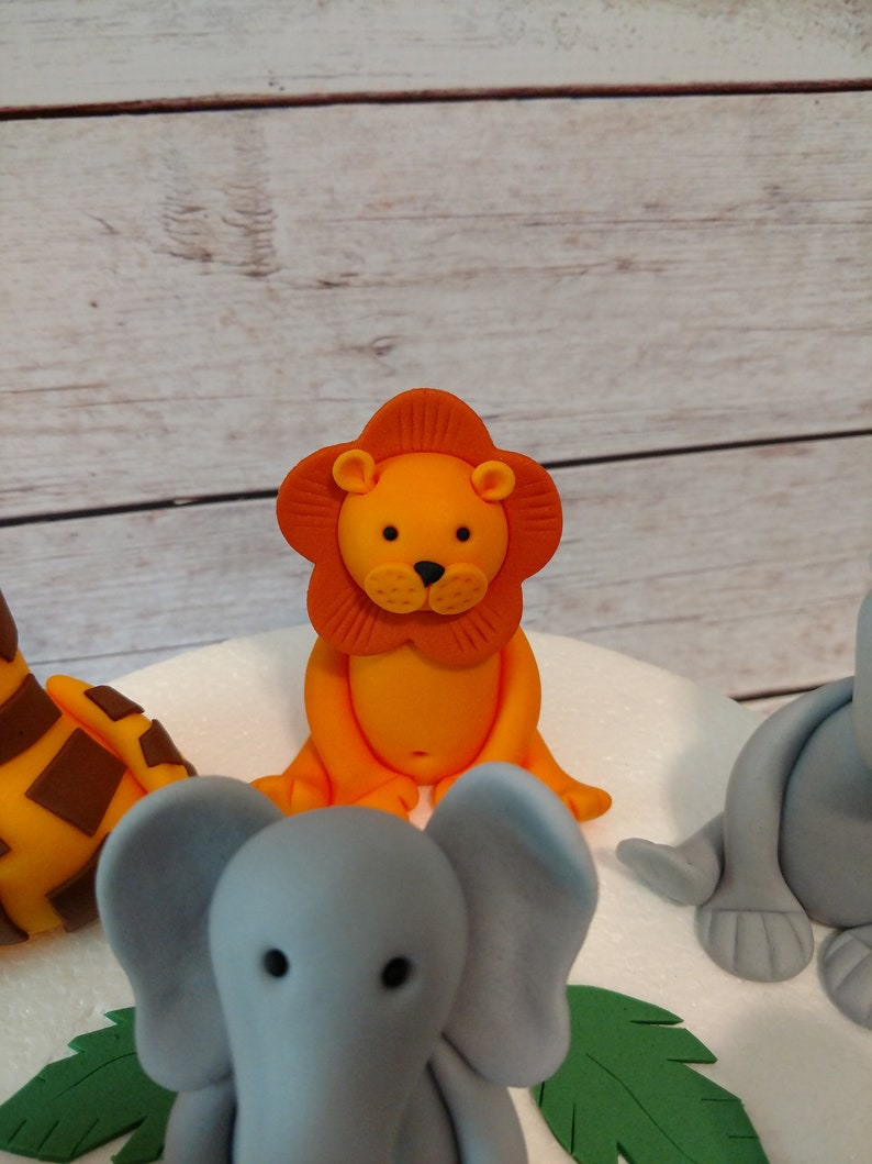Fondant Safari Animals Cake Toppers Fondant Animals Fondant - Etsy