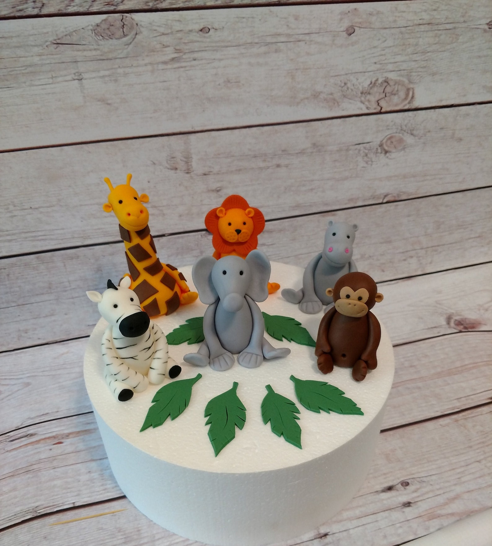 Fondant Safari Animals Cake Toppers Fondant Animals Fondant - Etsy