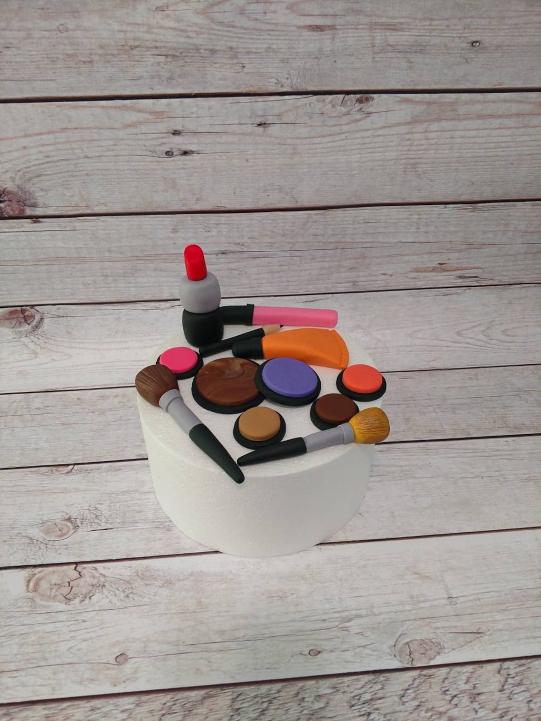 Fondant Makeup Cake Toppers - Makeup Cake Decorations- Fondant Lipstick ...