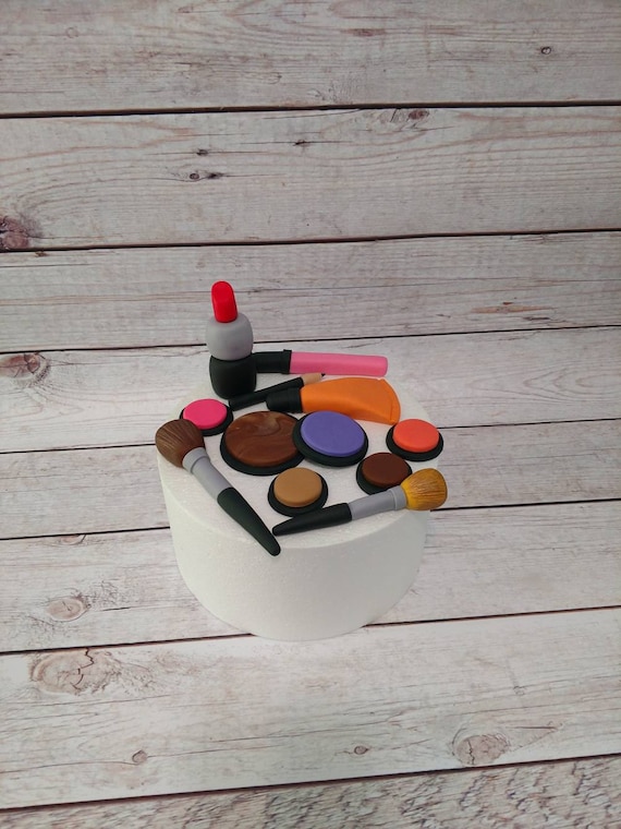 Fondant Makeup Cake Toppers Makeup Cake Decorations Fondant | Etsy