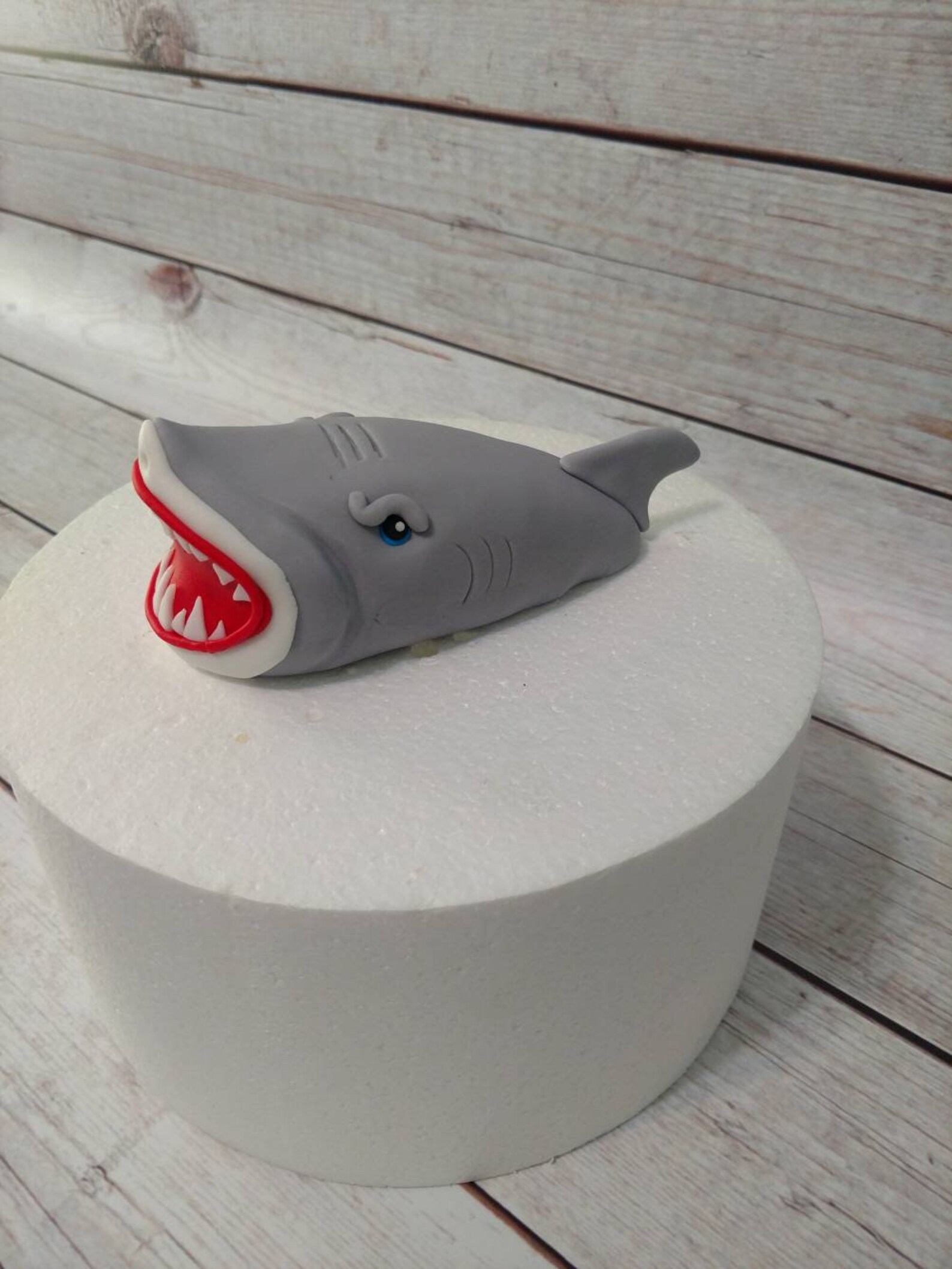 Fondant Shark Cake Topper - Fondant Shark Head - Fondant Shark - Etsy