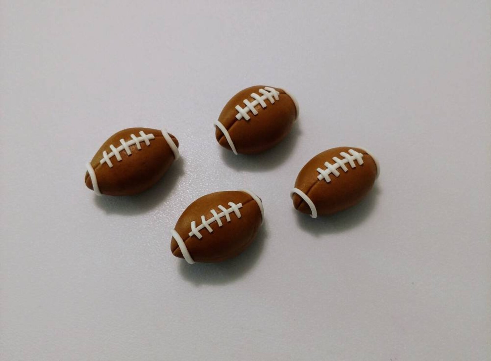 Fondant Football Cake or Cupcake Toppers Fondant Football - Etsy