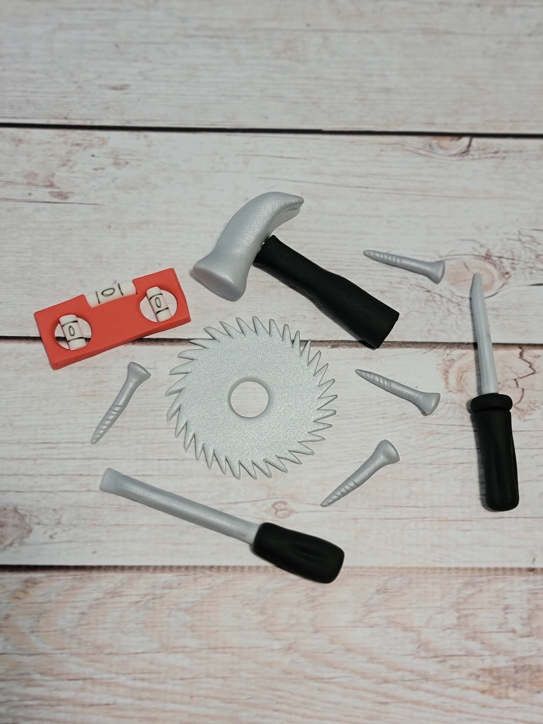 Fondant Tools - Tool Cake Toppers - Fondant Hammer Screwdriver Nails ...