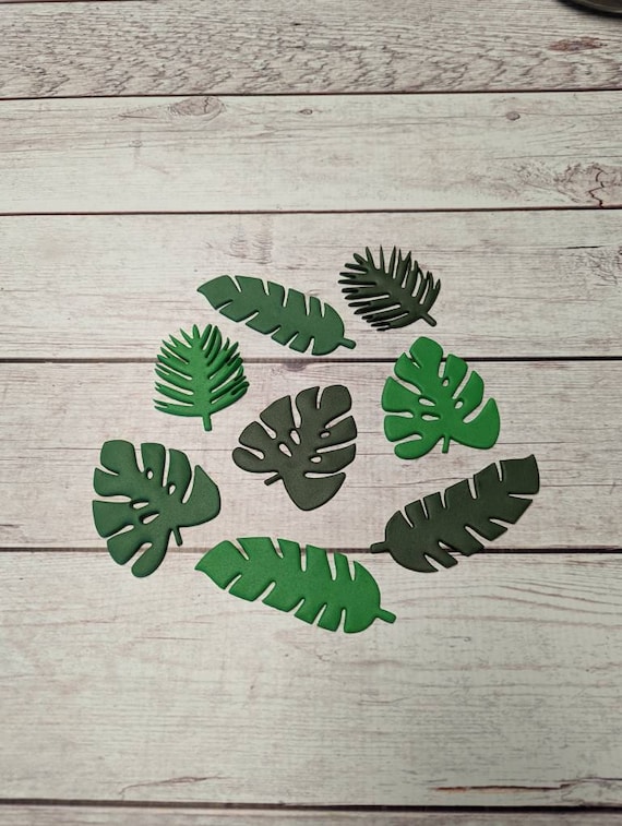 Fondant Tropical Leaves Leaf Cake Toppers Safari Party - Etsy