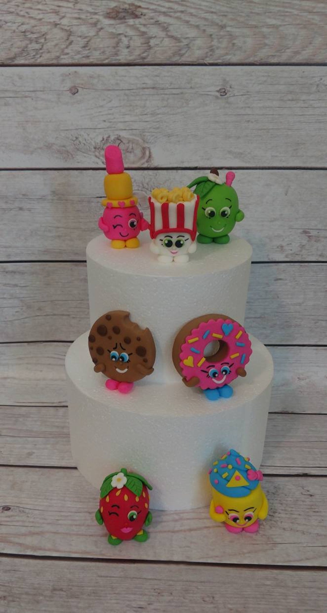 Fondant Shopping Inspired Character Cake Toppers - Birthday Decor ...