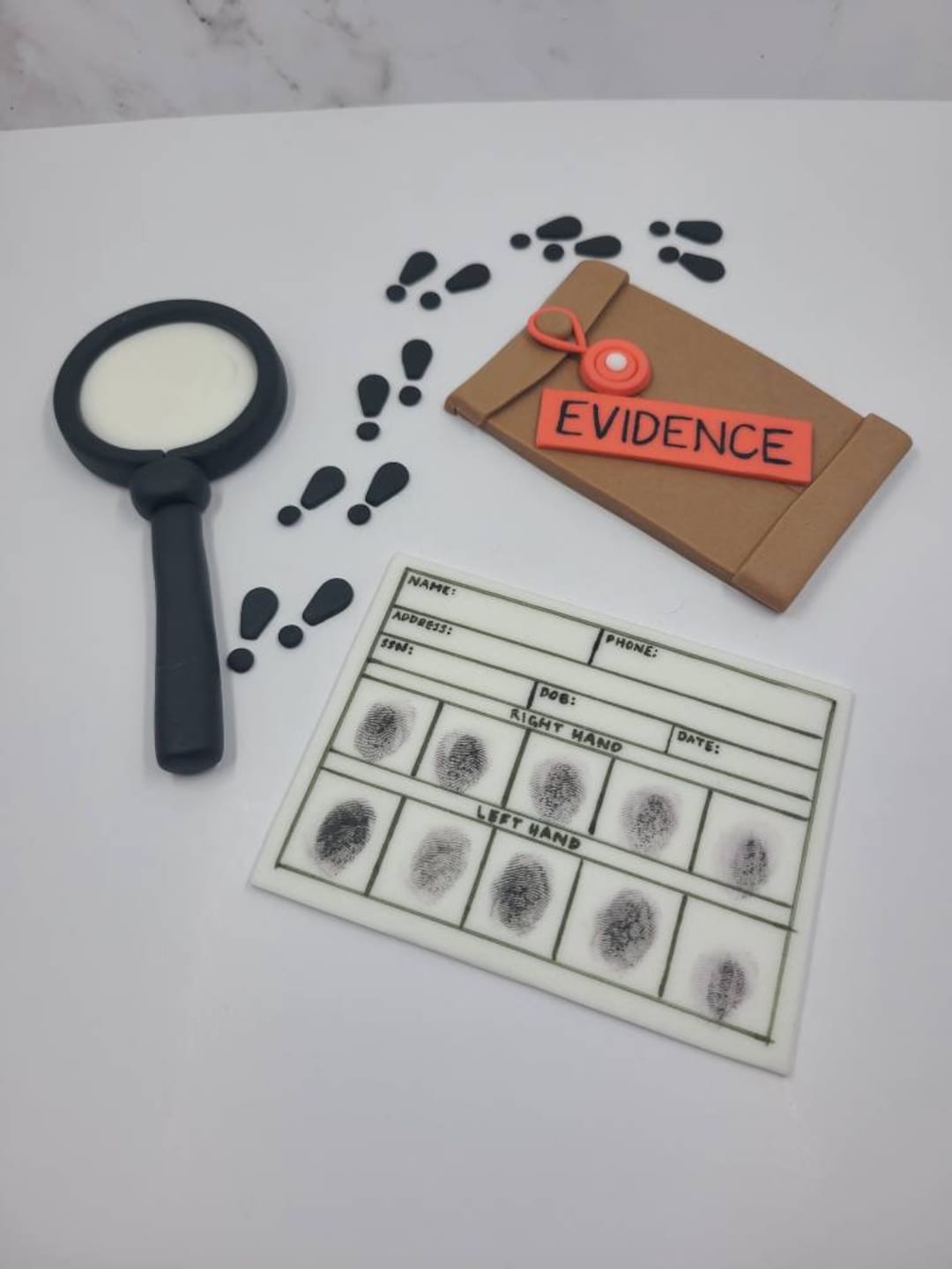 Fondant Detective Cake Toppers - Fondant Crime Scene - Fondant Escape ...