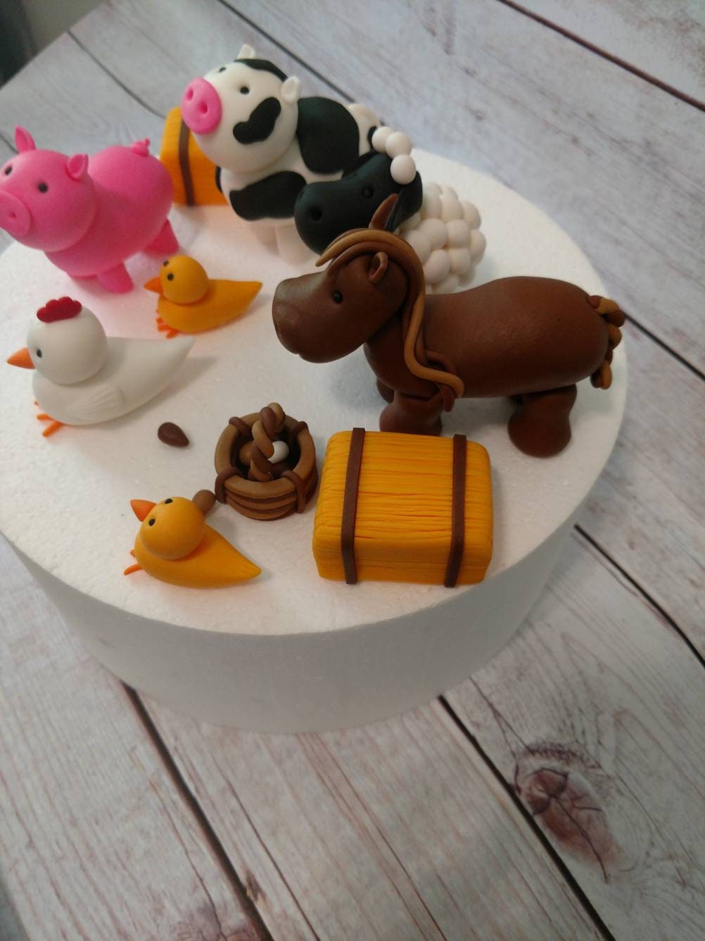 Fondant Farm Animals Fondant Farm Cake Topper Fondant Pig - Etsy Canada