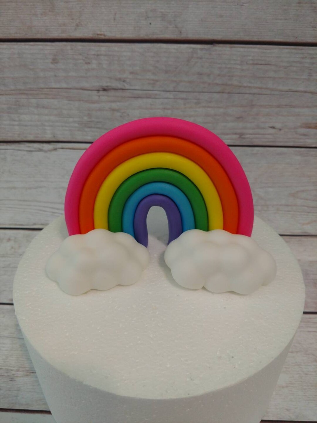 Fondant Rainbow Cake Topper Rainbow Cake Pride Cake Topper Fondant ...