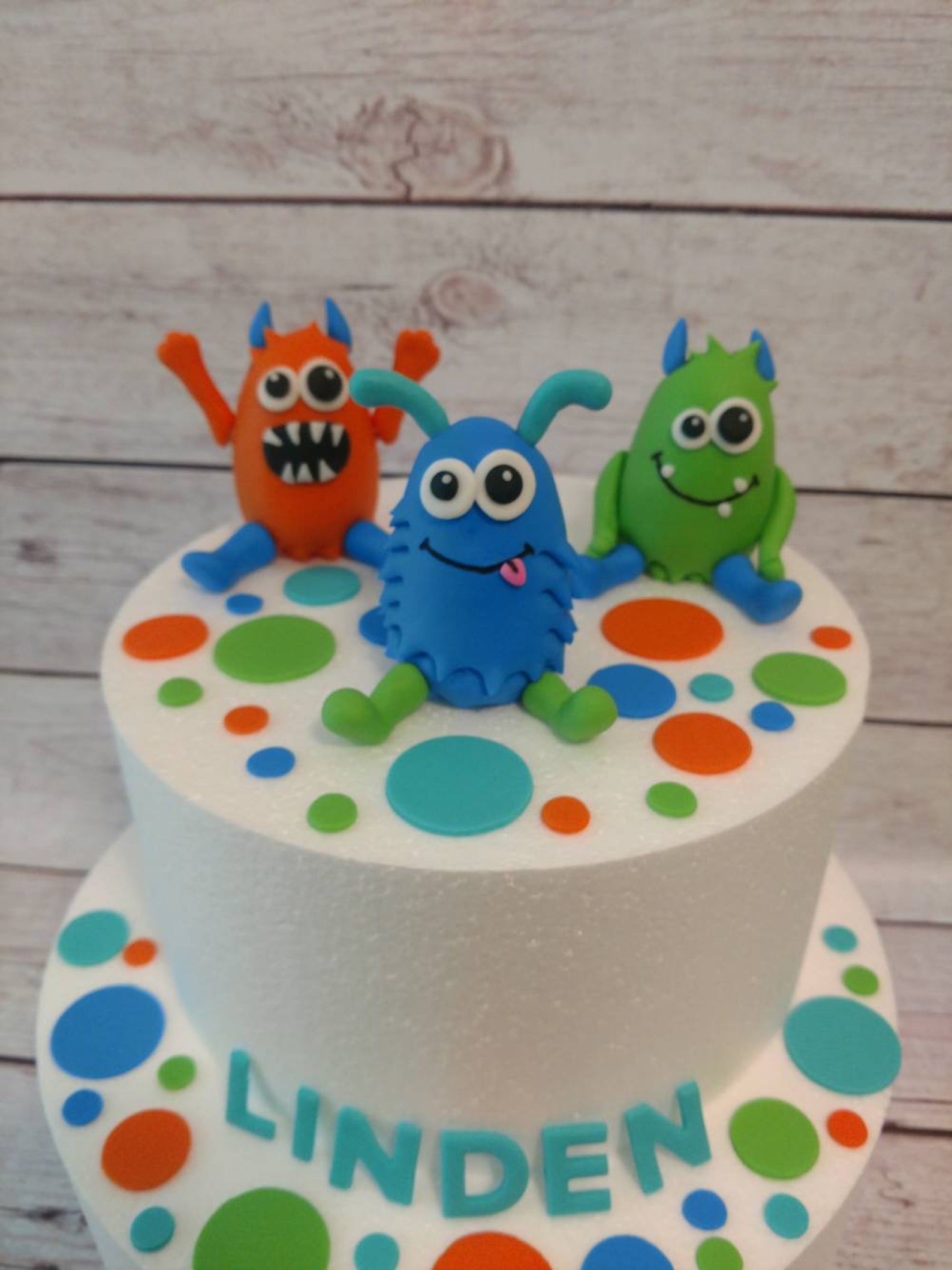 Fondant Monster Cake Toppers - Monster Cake - Fondant Monster Toppers ...