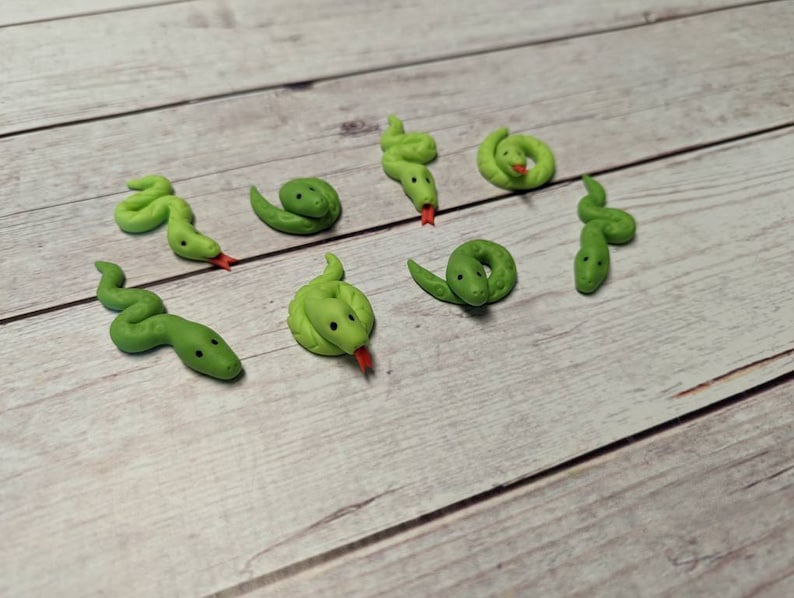 Fondant Snakes Snake Cupcake Toppers Jungle Fondant - Etsy