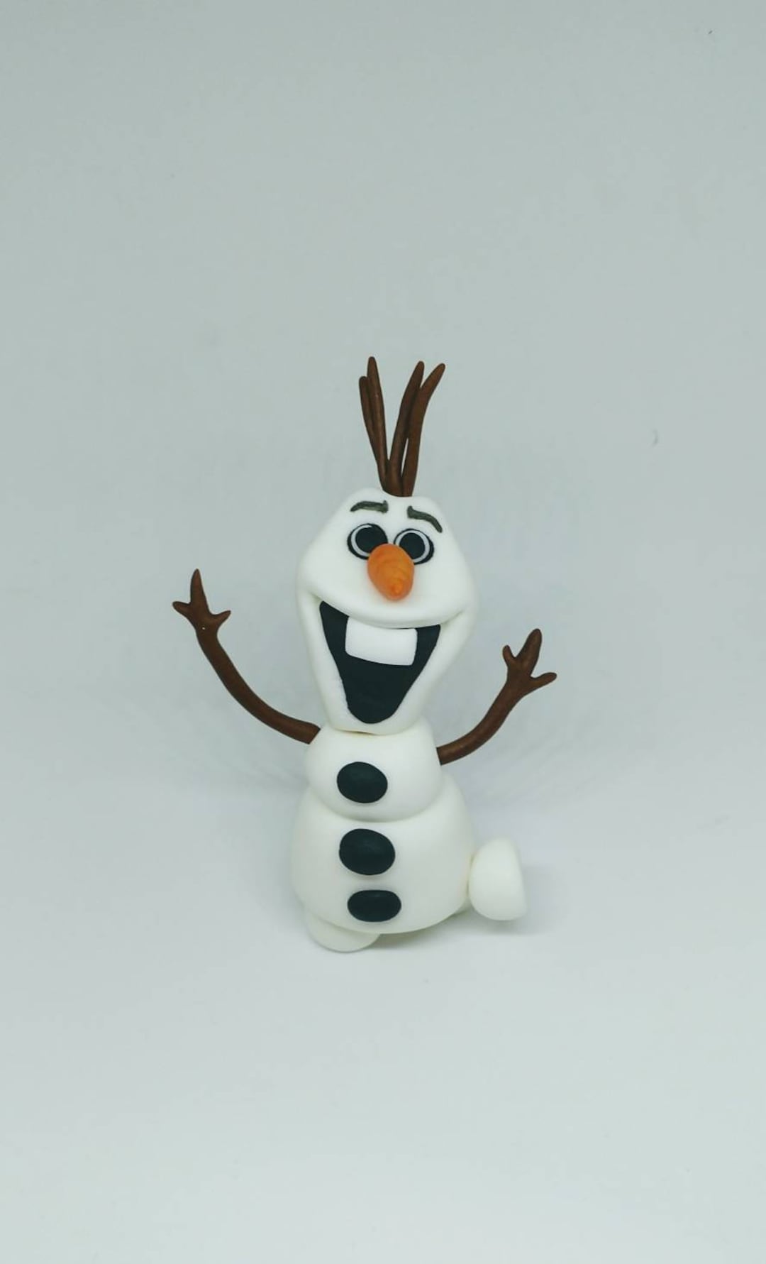 Fondant Snowman Inspired Cake Topper - Frozen Themed Party - Fondant ...