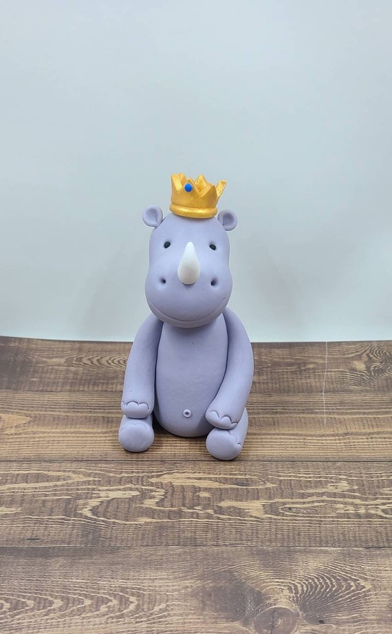 Fondant Rhino Cake Topper Rhino Cake Topper Rhino Party - Etsy