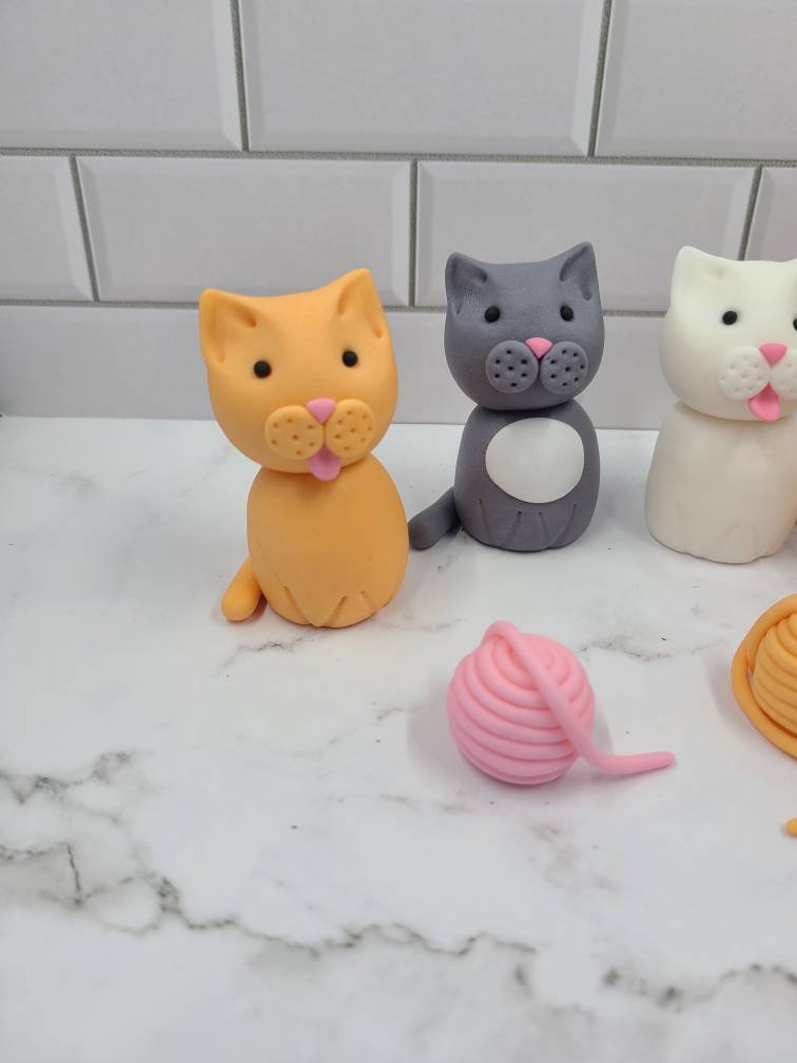 Fondant Cat Cake Toppers Fondant Cats Cat Lover Party Cat - Etsy