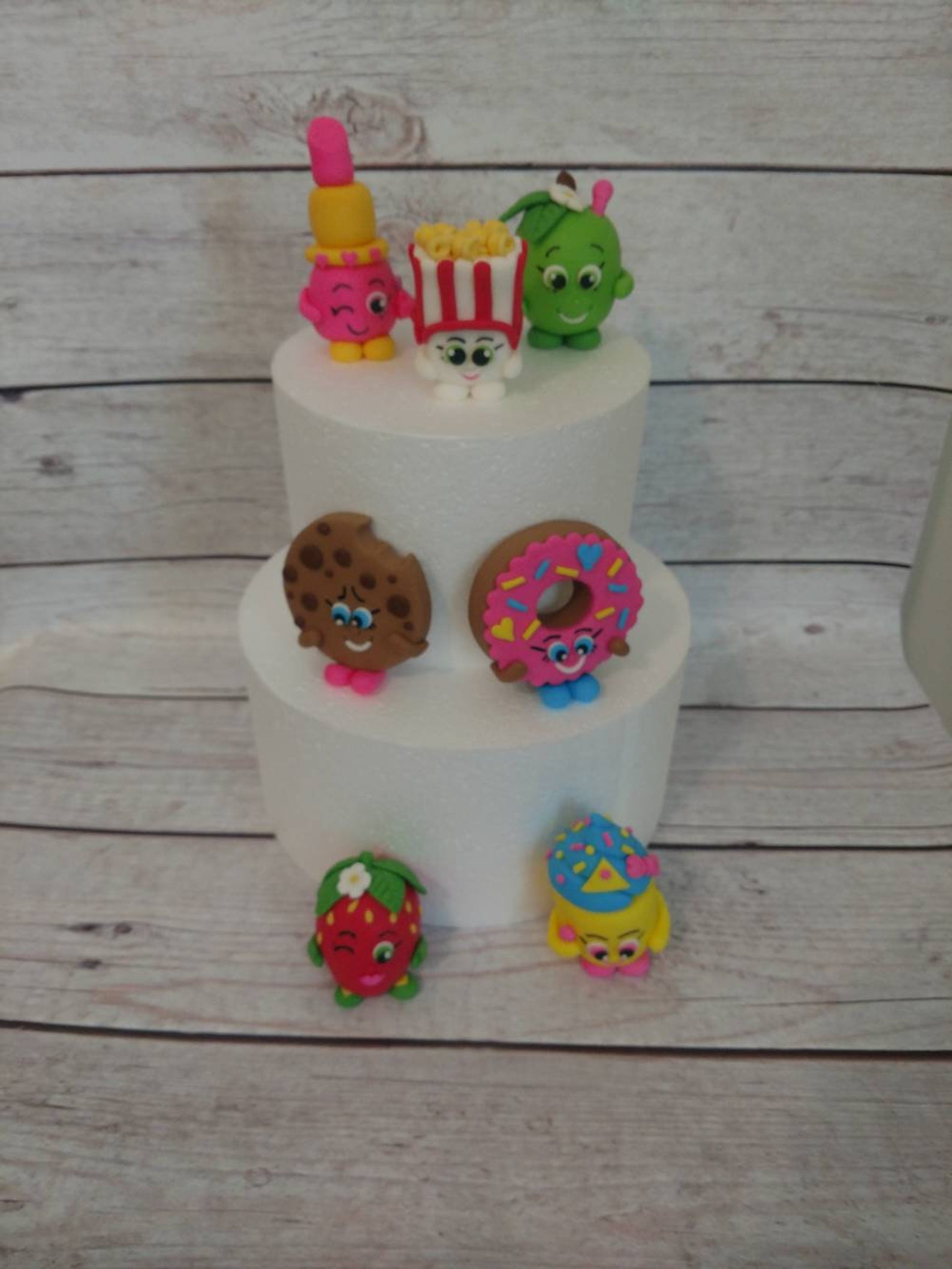 Fondant Shopping Inspired Character Cake Toppers - Birthday Decor ...