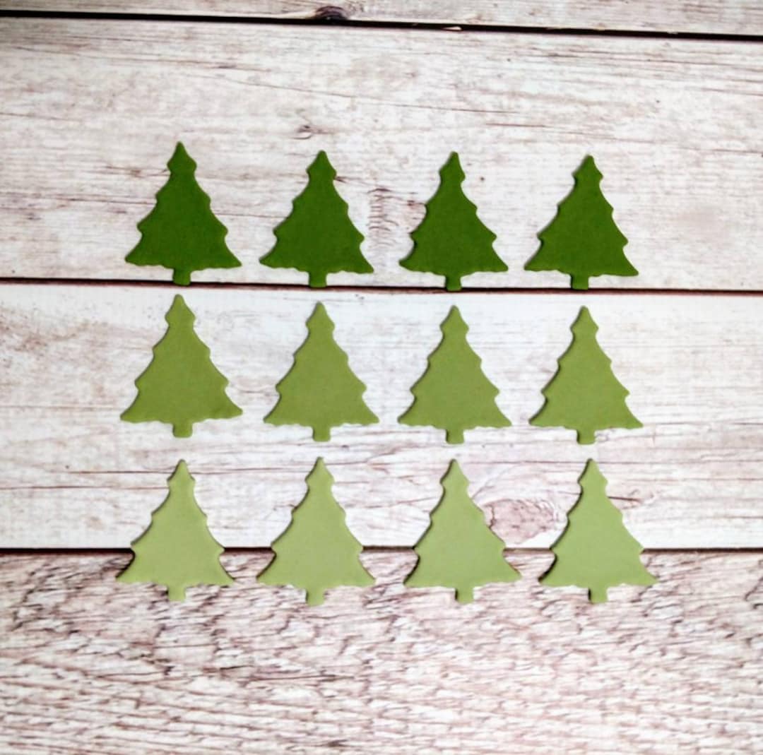 Fondant Tree Cupcake Toppers - Fondant Trees - Fondant Christmas Cake ...