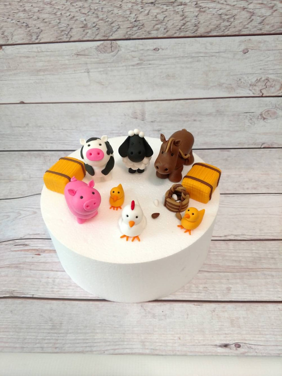 Fondant Farm Animals Fondant Farm Cake Topper Fondant Pig | Etsy