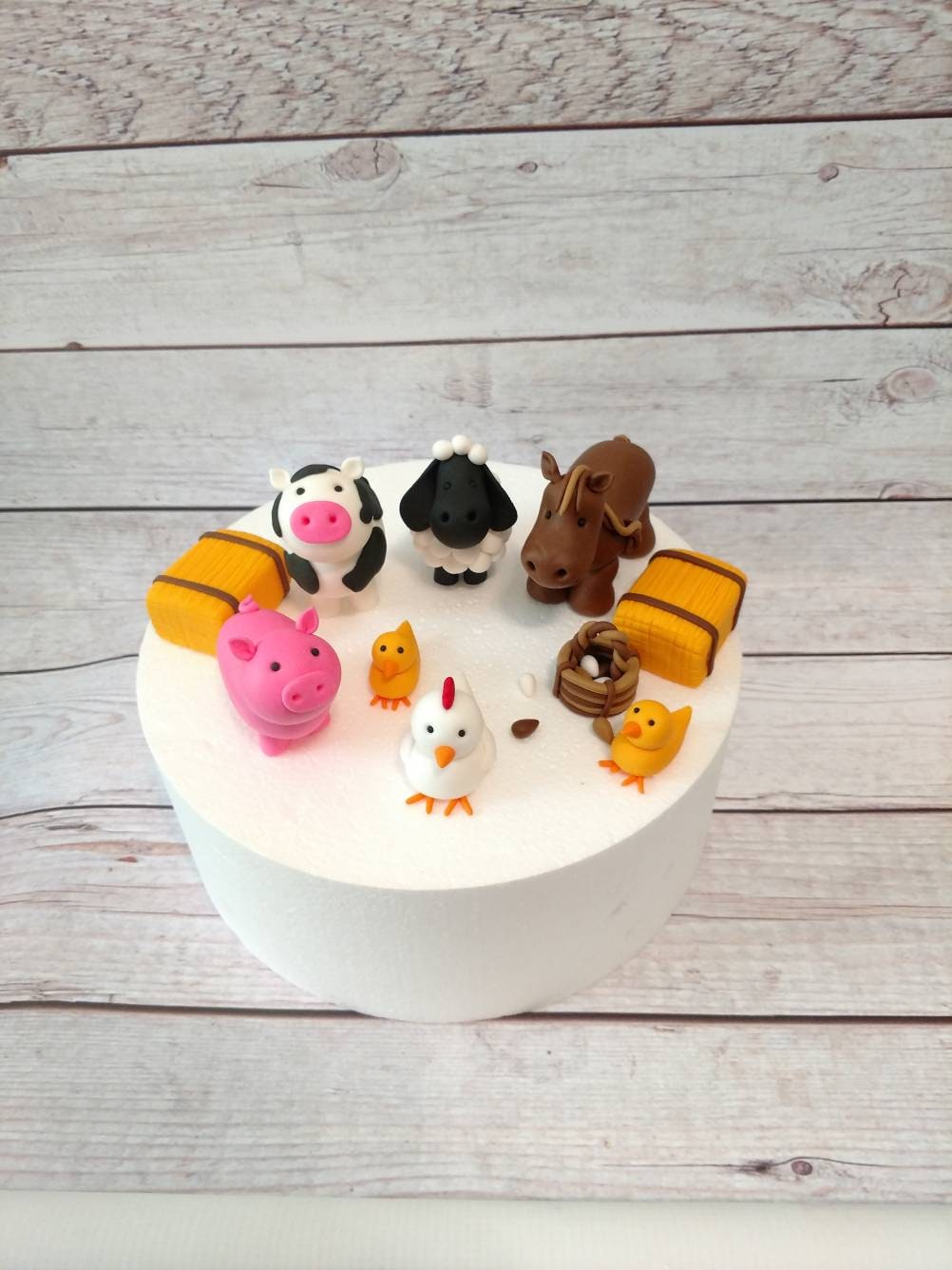 Fondant Farm Animals Fondant Farm Cake Topper Fondant Pig - Etsy Canada