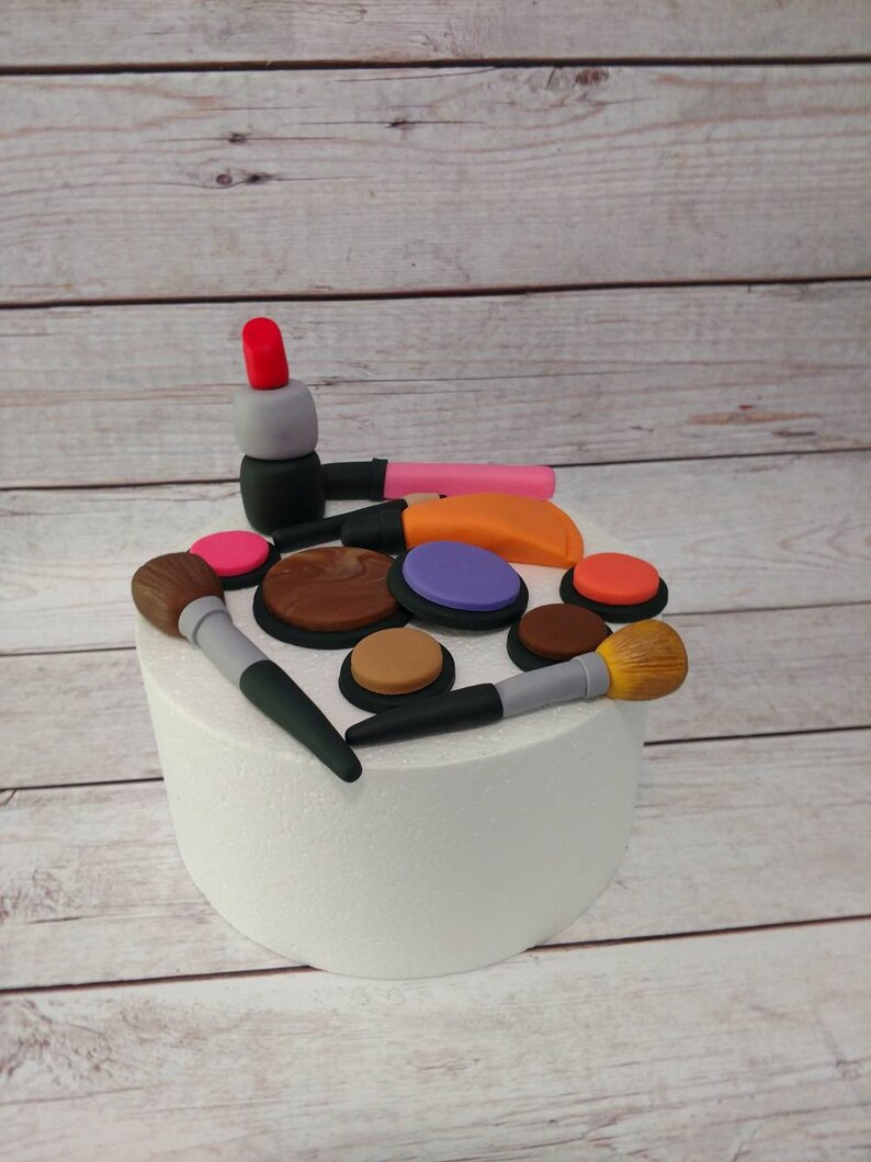 Fondant Makeup Cake Toppers Makeup Cake Decorations Fondant - Etsy