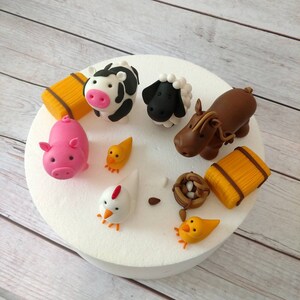 Fondant Farm Animals - Fondant Farm Cake Topper Fondant Pig Cow Sheep ...