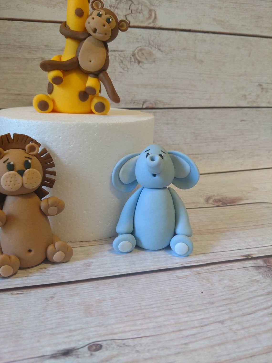 Fondant Safari Animals Cake Toppers Fondant Animals Fondant | Etsy